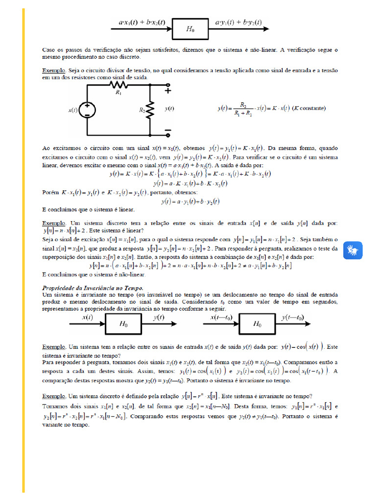 Curso - 024701 - Sinais e Sistemas Lineares - 2025 - 2 - Bacharelado em Engenharia Elétrica ...
