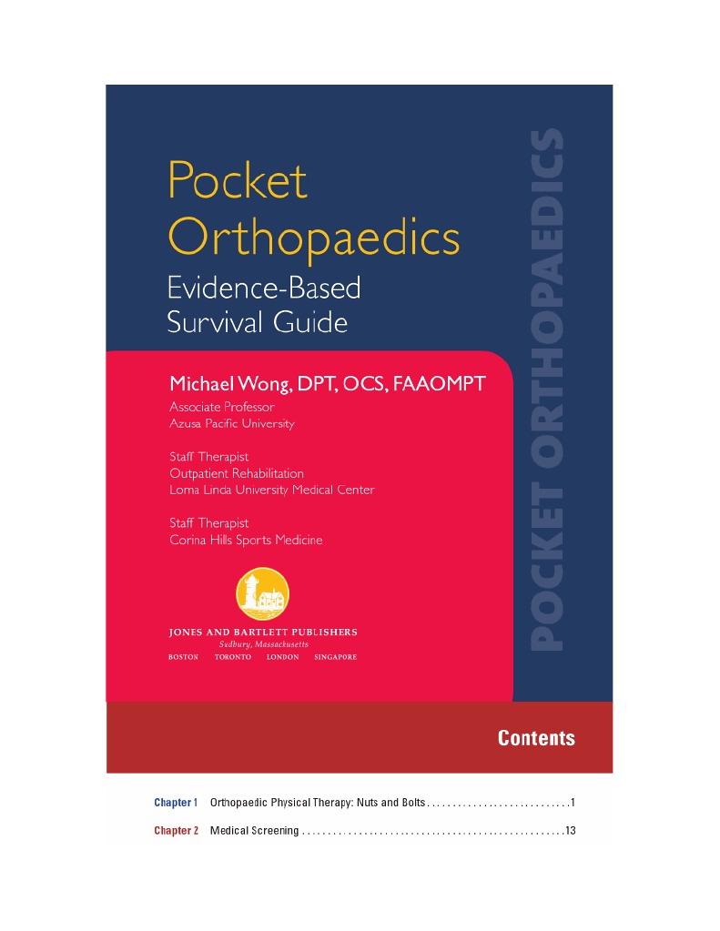 Pocket Orthopaedics | PDF