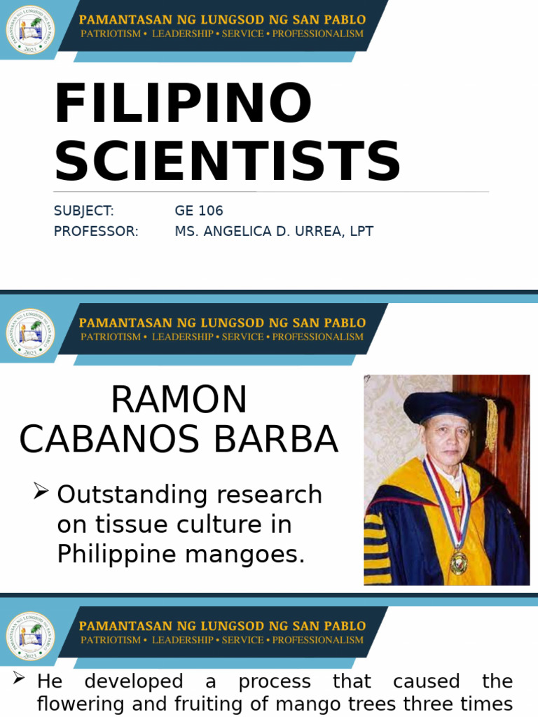 4 Filipino Scientists | PDF