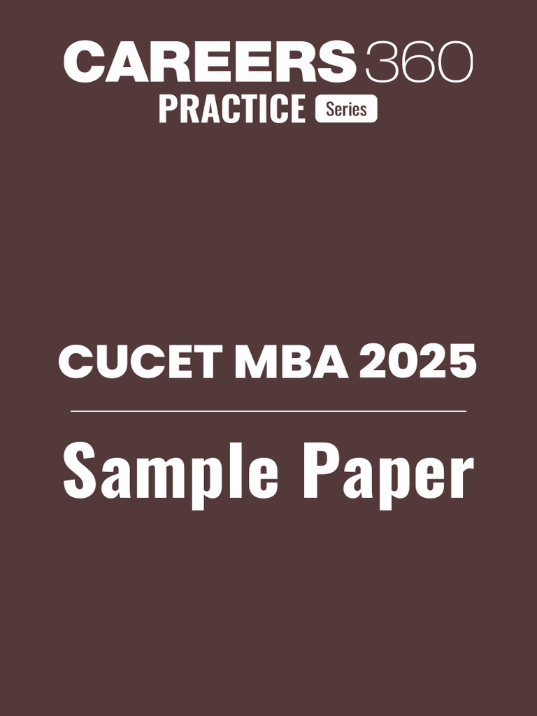 CUCET MBA 2025 Sample Papers With Detailed Solutions - 1753638008128 ...