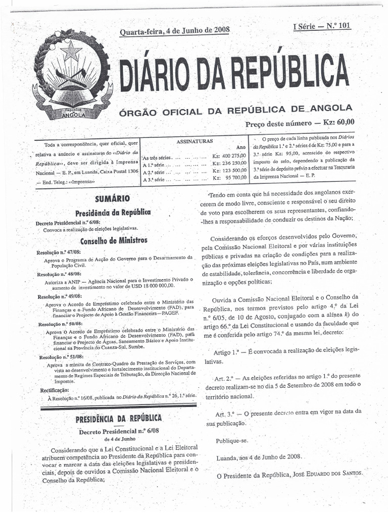 Resolução 47, Plano de Acção CNDPC | PDF