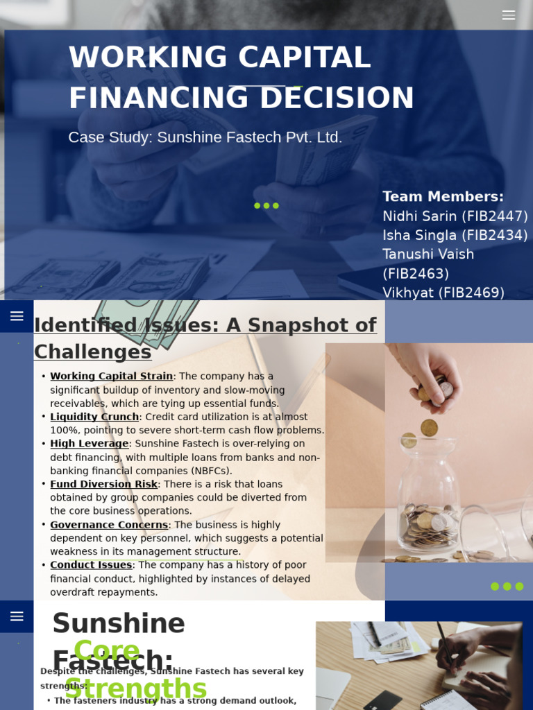 Working Capital Financing Decision | PDF | Credit | Finance & Money ...