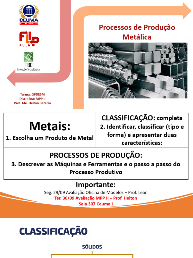 Atividade MPP 2 - Metais | PDF