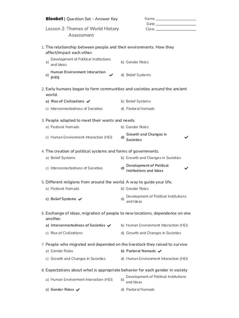 Themes in World History Assessment | PDF | Society | Pastoralism