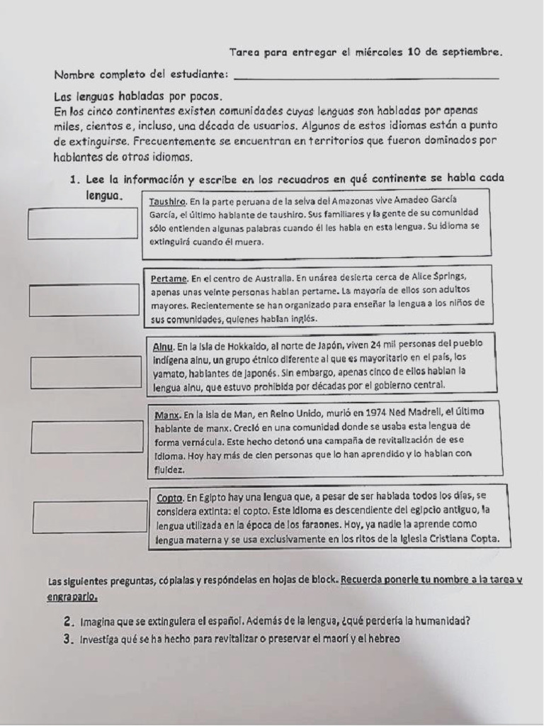 Tarea Español | PDF