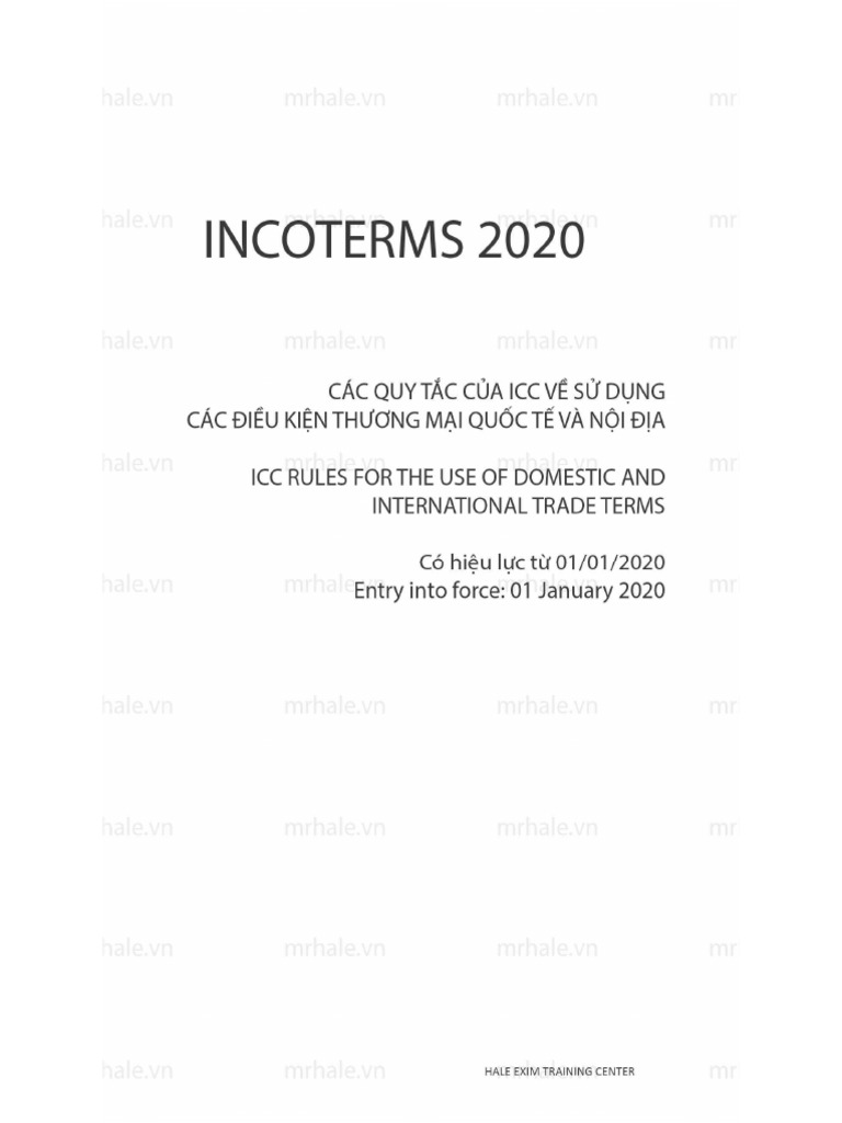 Incoterms 2020 | PDF