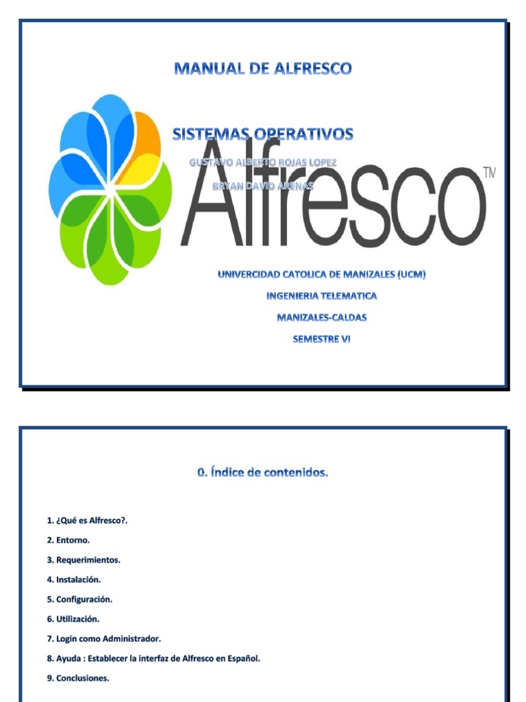 Manual de Alfresco | PDF | Servidor web | Internet y web