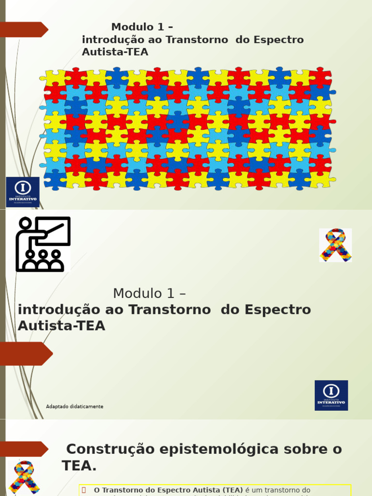 Modulo 1 – Autismo1 | PDF | Autismo | Comportamento