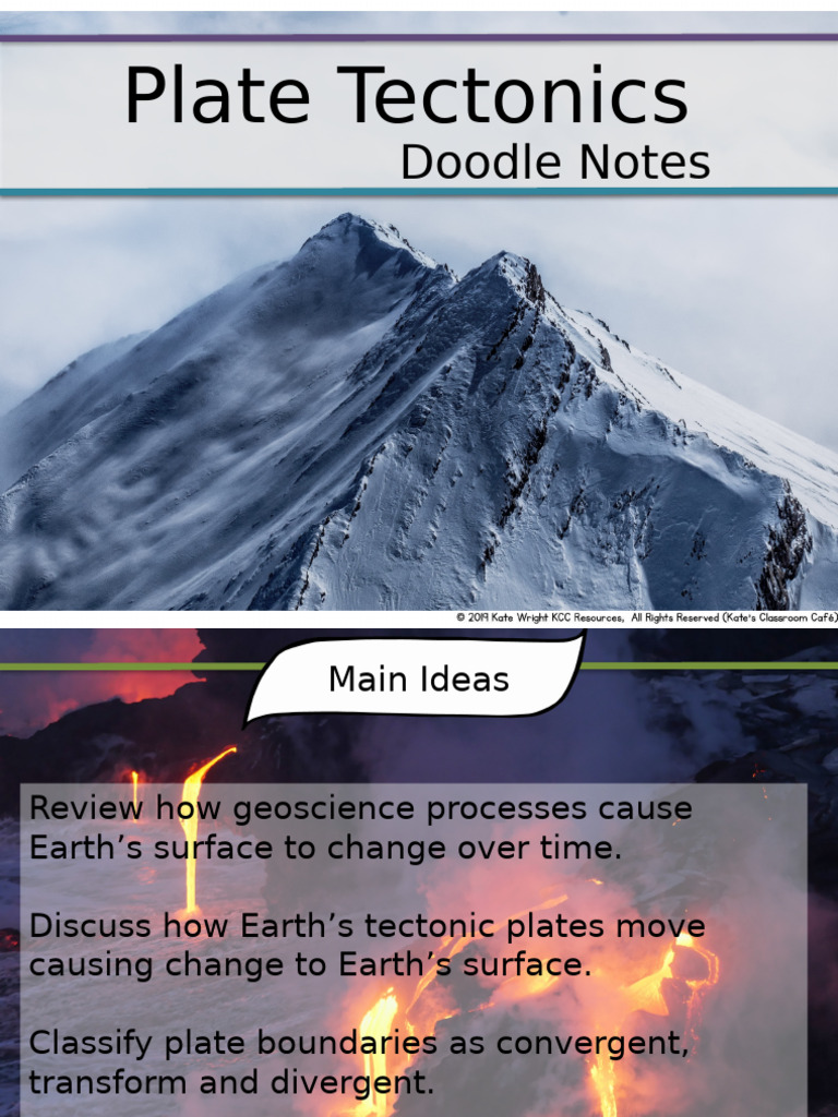 Plate Tectonics Doodle Notes Guide | PDF | Plate Tectonics | Earth Sciences