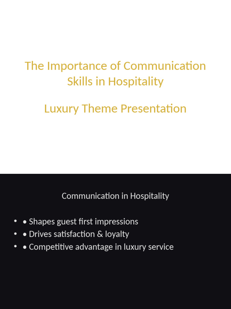 Luxury Communication Hospitality | PDF