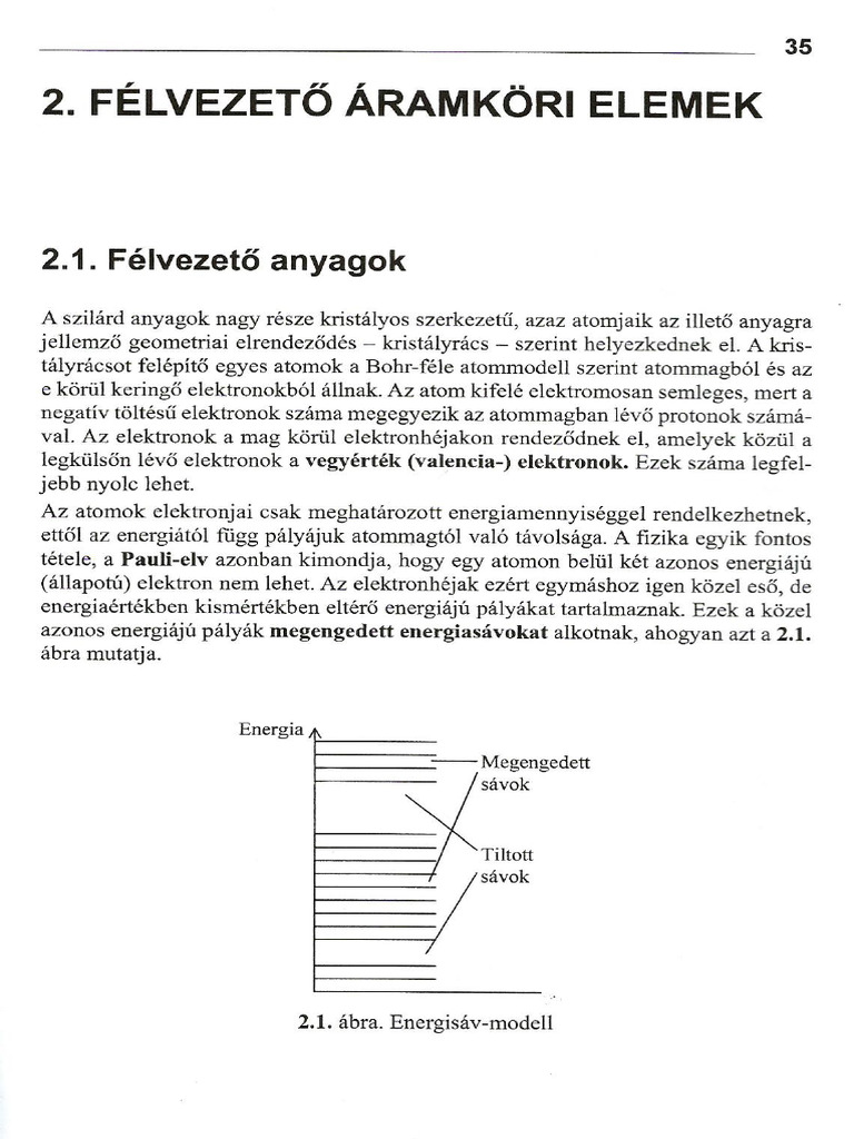 2 1 Félvezető Áramköri Elemek Diódák | PDF