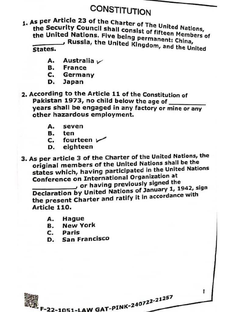 GAT Test June 25 2023 | PDF