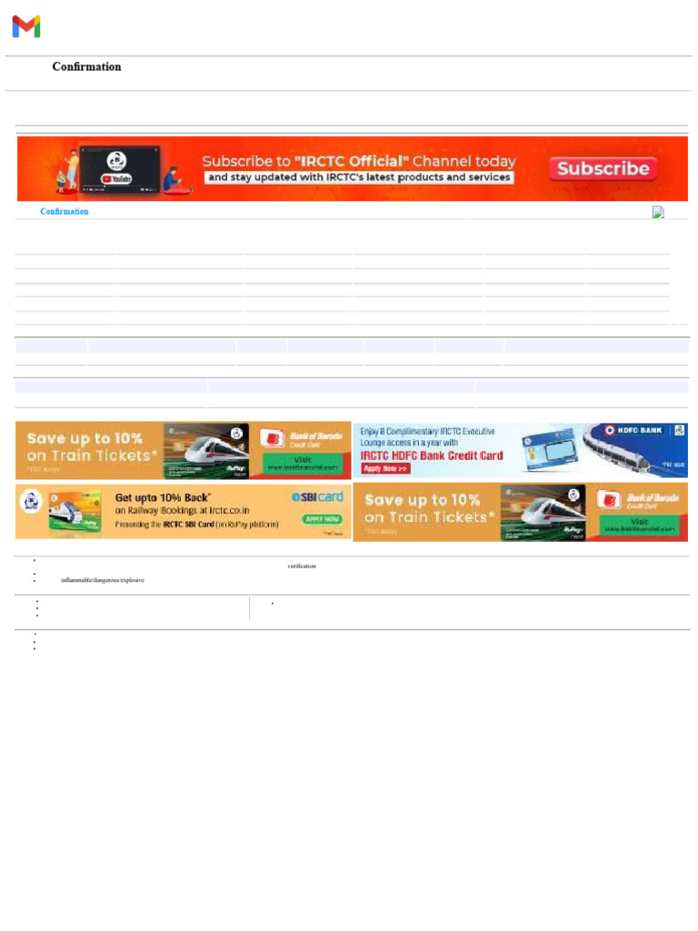 Gmail - Booking Confirmation On IRCTC, Train - 16382, 25-Dec-2023, 3A ...