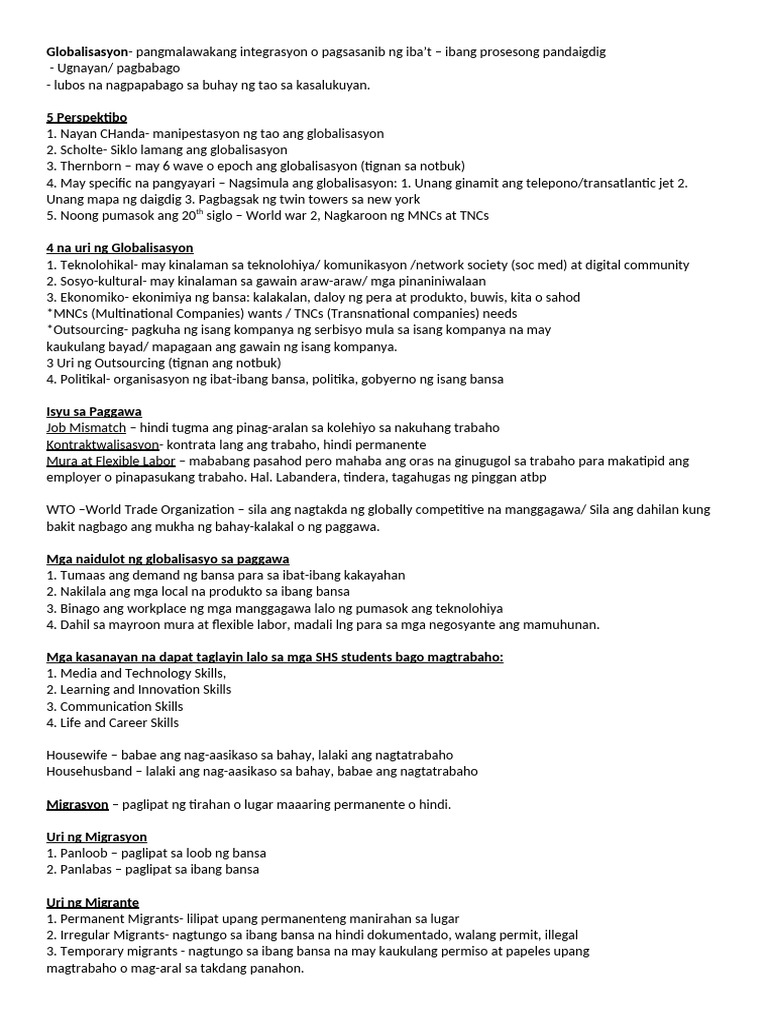 2nd Quarter Reviewer | PDF