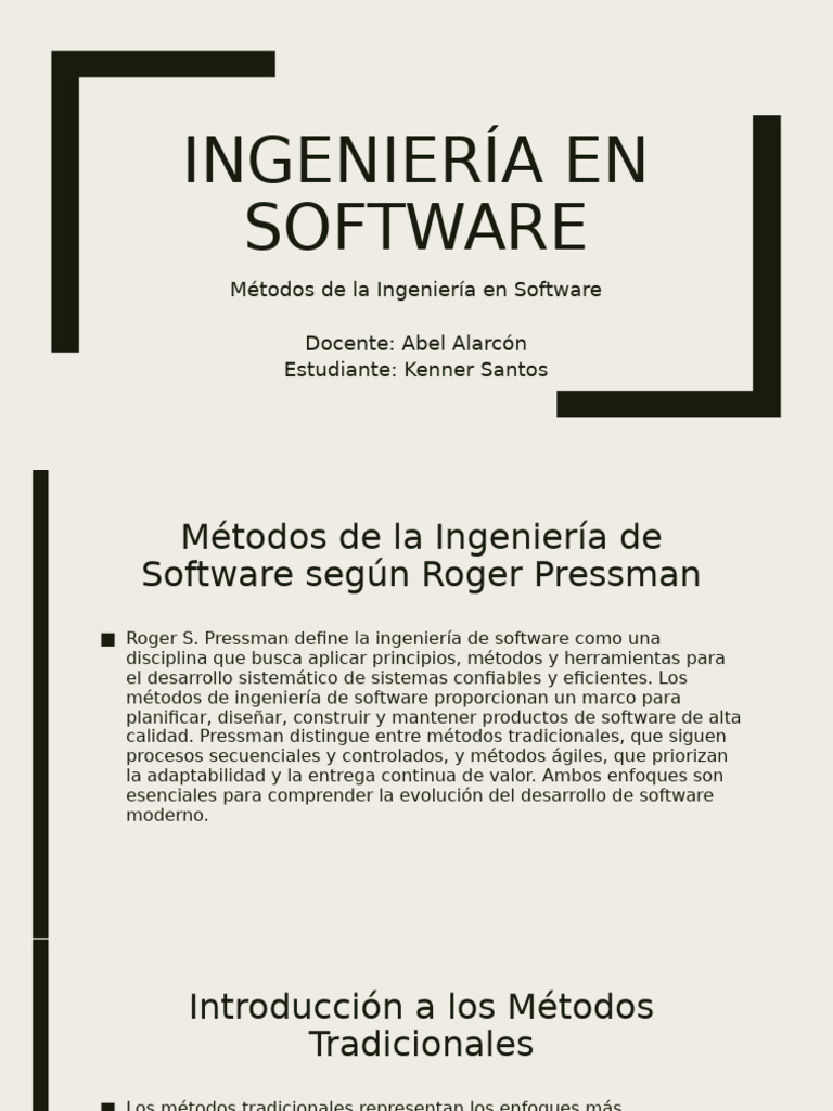 Metodos de La Ingenieria en Software Pressman EXTENDIDO | PDF | Software | Ingeniería de software
