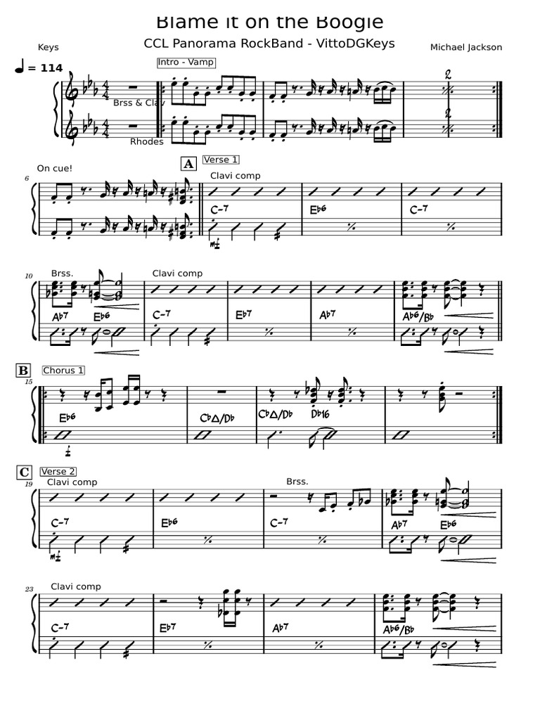 Blame It On The Boogie The Jackson 5 Blame It On The Boogie Keys Vitto ...