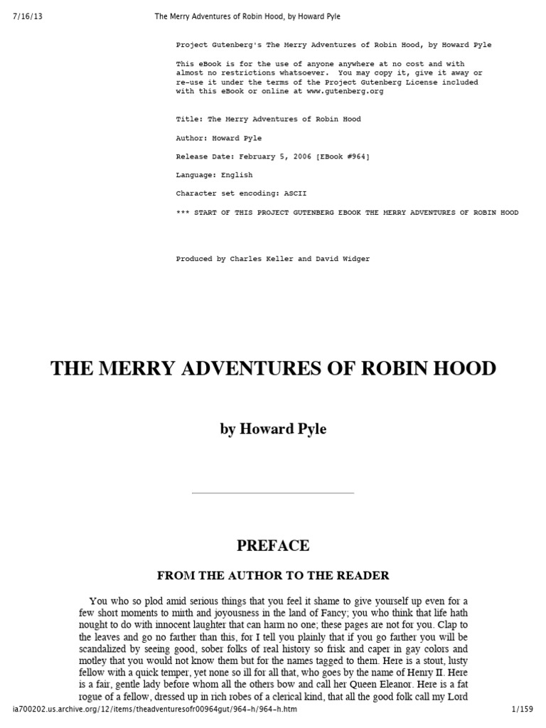 The Merry Adventures of Robin Hood | PDF