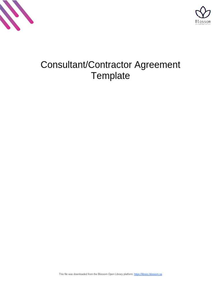 Consultant Contractor Agreement Template | PDF | Indemnity | Legal ...