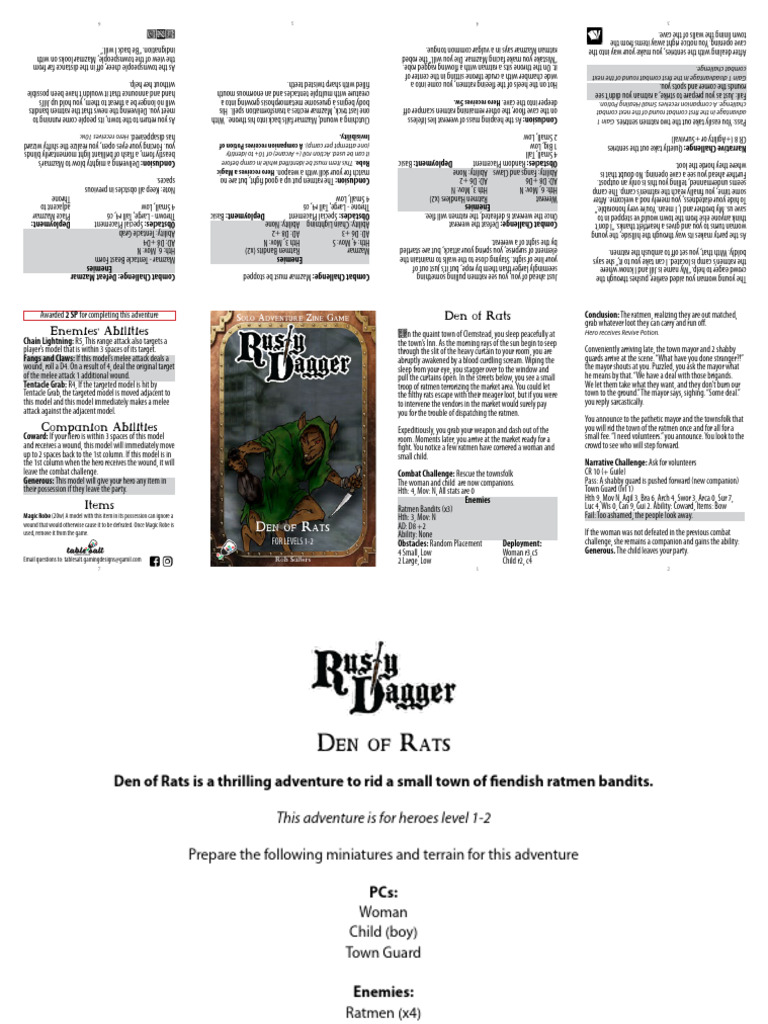 Rusty Dagger - Den of Rats | PDF