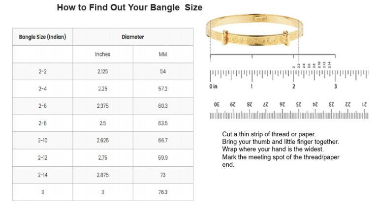 Bangle Size Chart | PDF