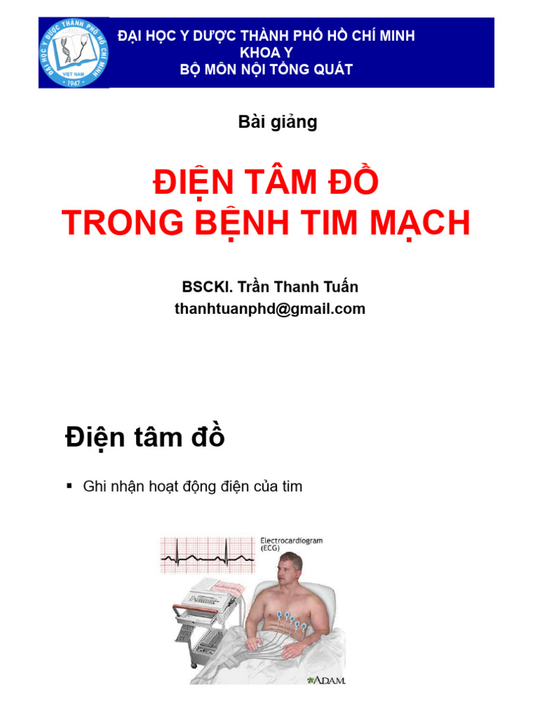 Ecg Yhct4 Ecg Trong Benh Tim Mach | PDF