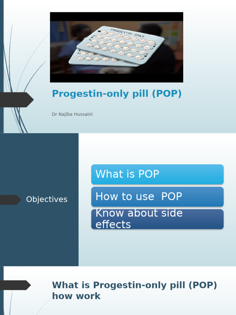 Progestin-Only Pill (POP) Guide | PDF