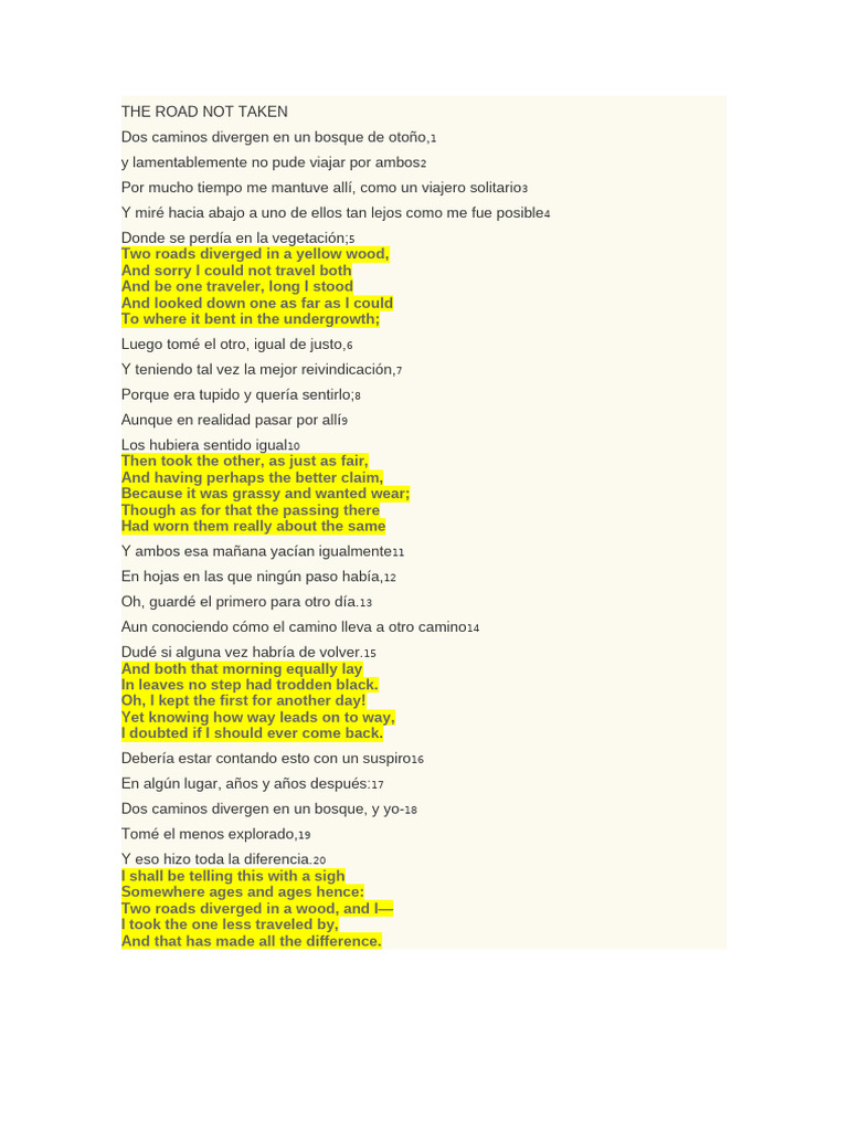 The Road Not Taken | PDF