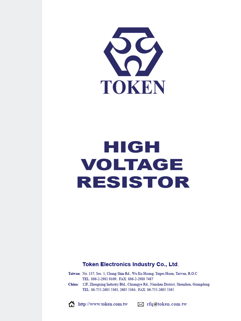 High Voltage Resistor | PDF | Resistor | Capacitor