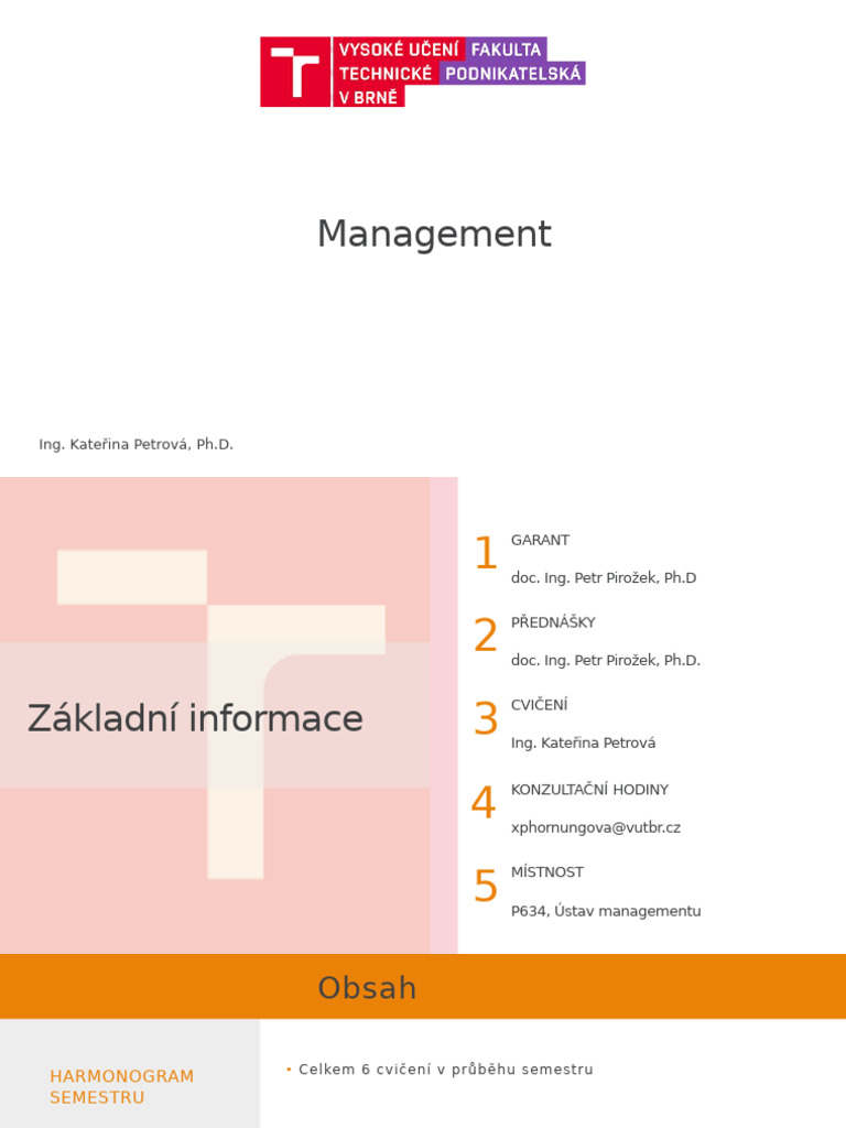 Úvodní Prezentace Manp 2025-2026 | PDF