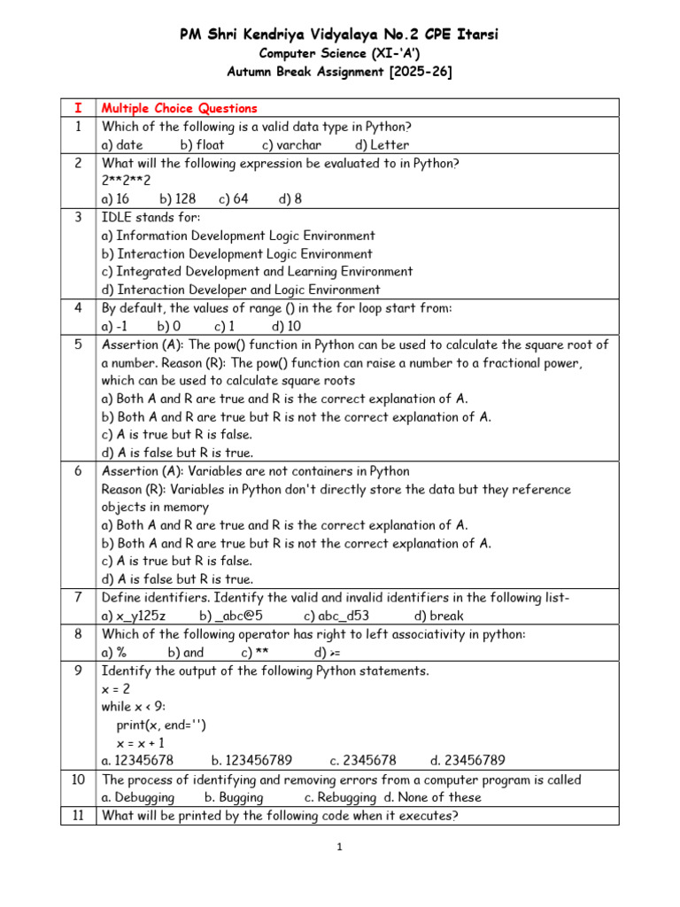 Python Computer Science Assignment 2025 26 Pdf Computer Program 3714
