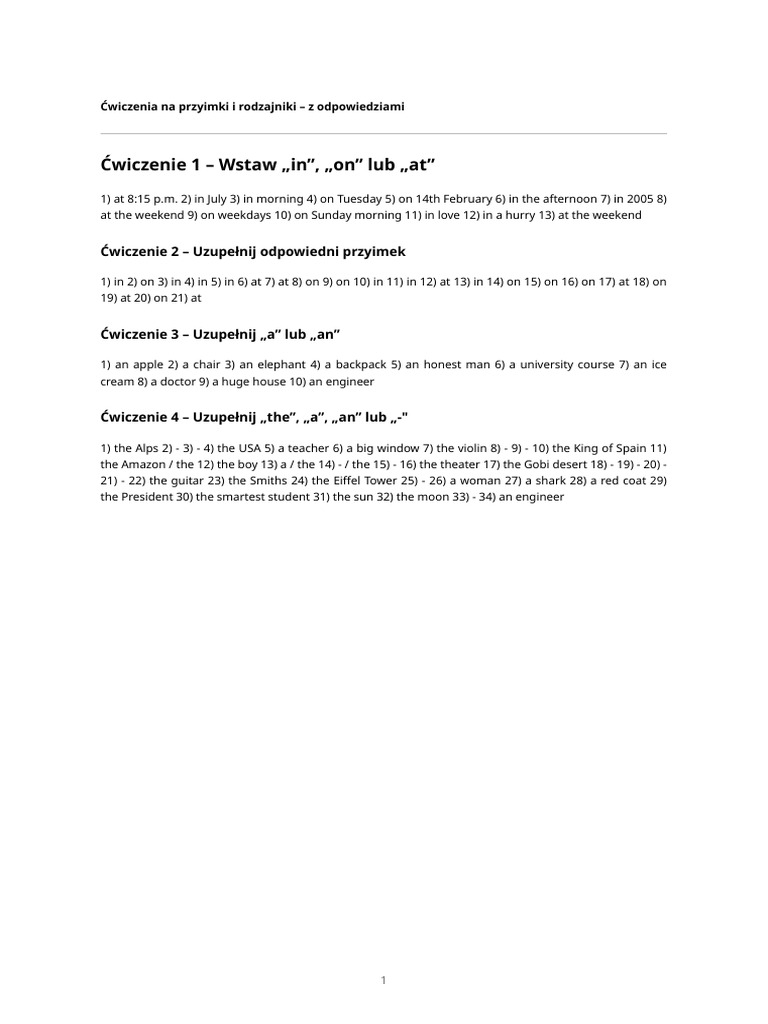 Cwiczenia | PDF