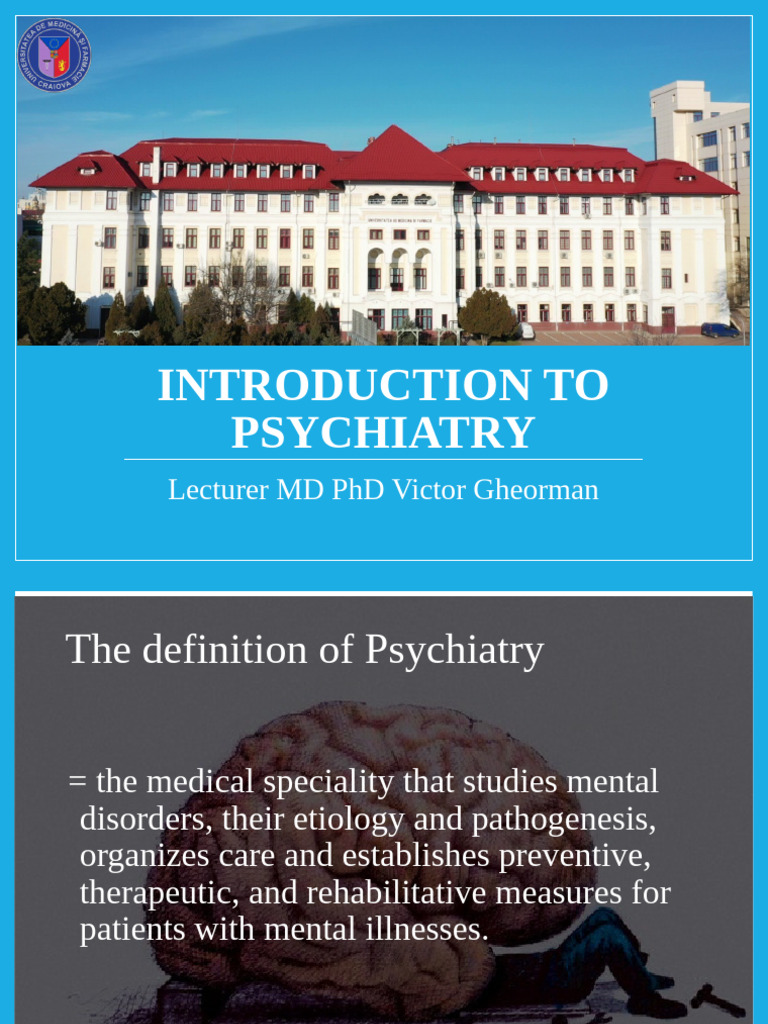 Overview of Psychiatry Basics | PDF | Psychiatry | Mental Disorder