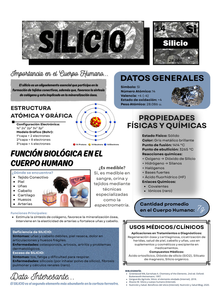 SILICIO | PDF | Silicio | Hueso