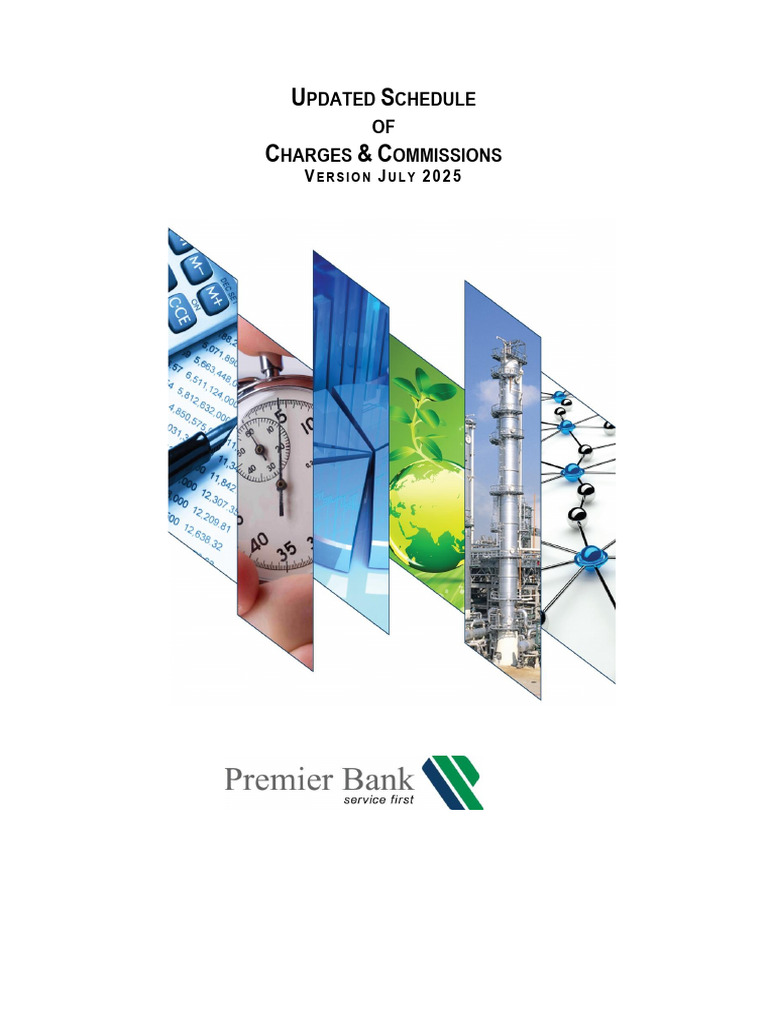Updated Charges & Commissions July 2025 | PDF | Debit Card | Credit Card