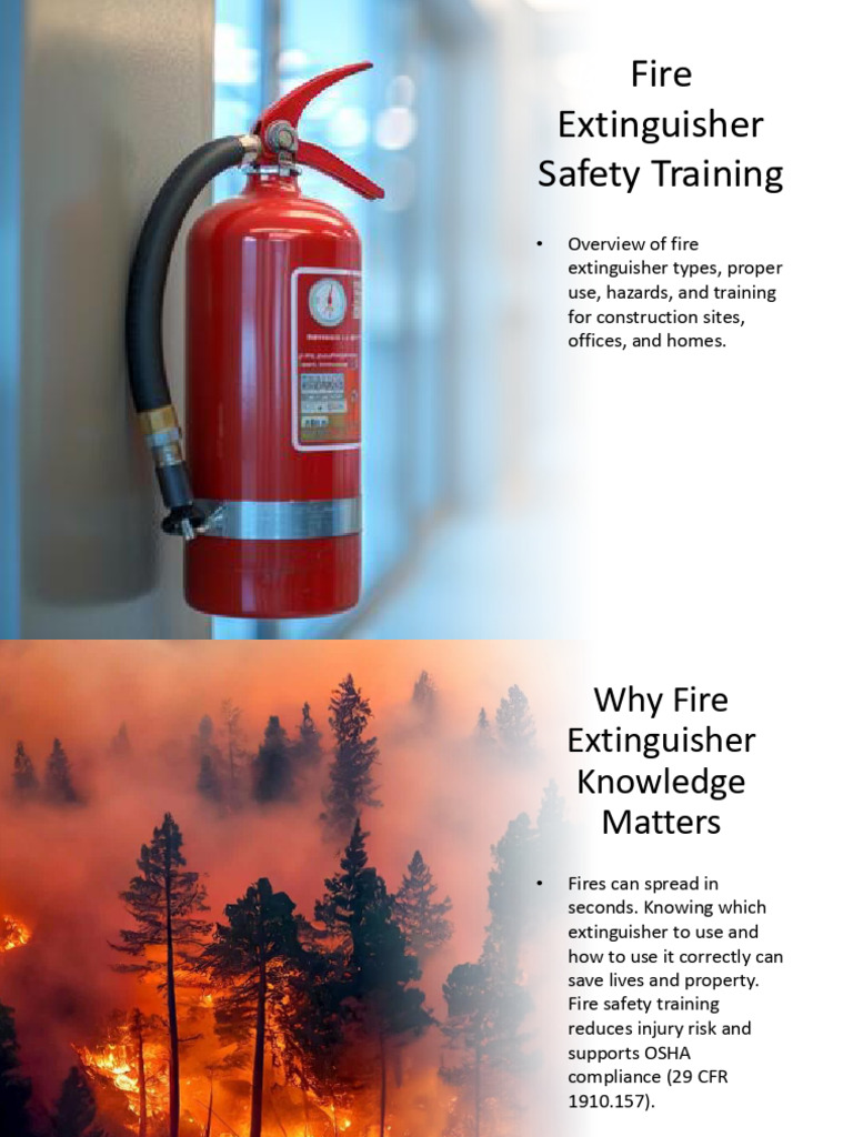 Fire Extinguisher Safety Training Guide | PDF | Safety | Fires