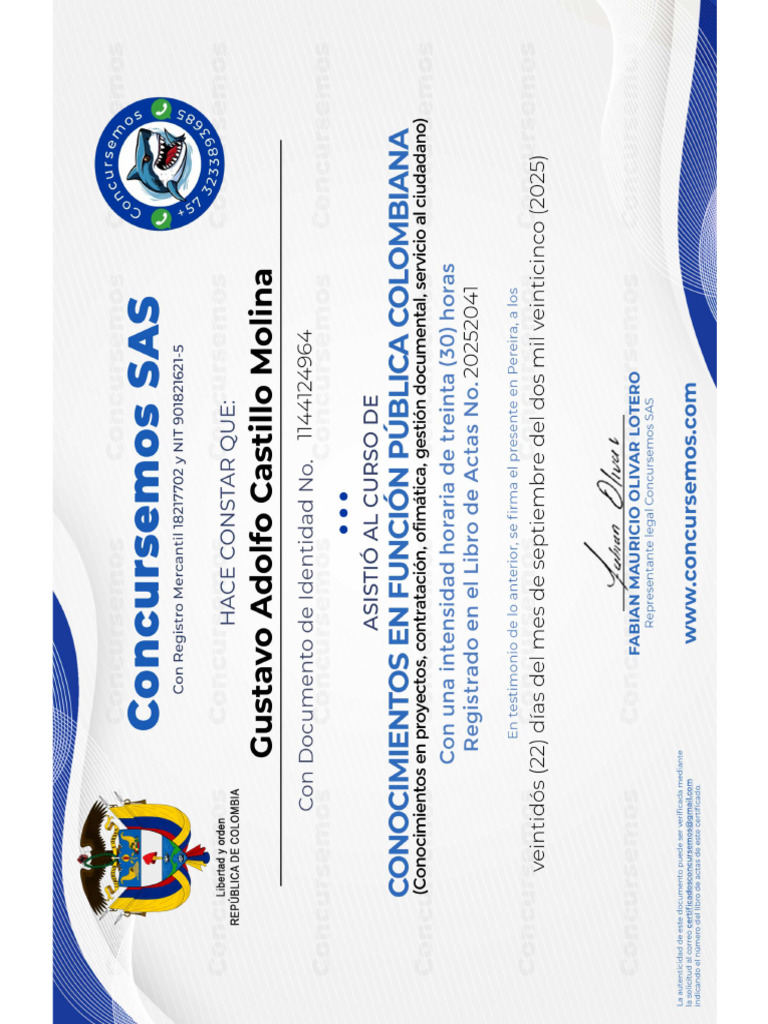 Curso Funcion Publica Colombiana | PDF