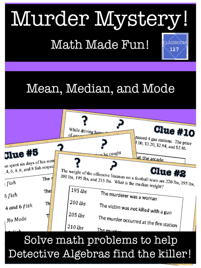 Math Murder Mystery Activity Guide | PDF | Detective