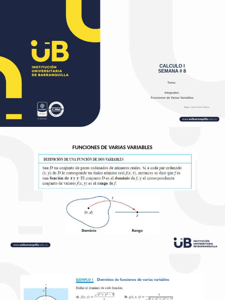 Clase - Funciones DE Variables Variables | PDF