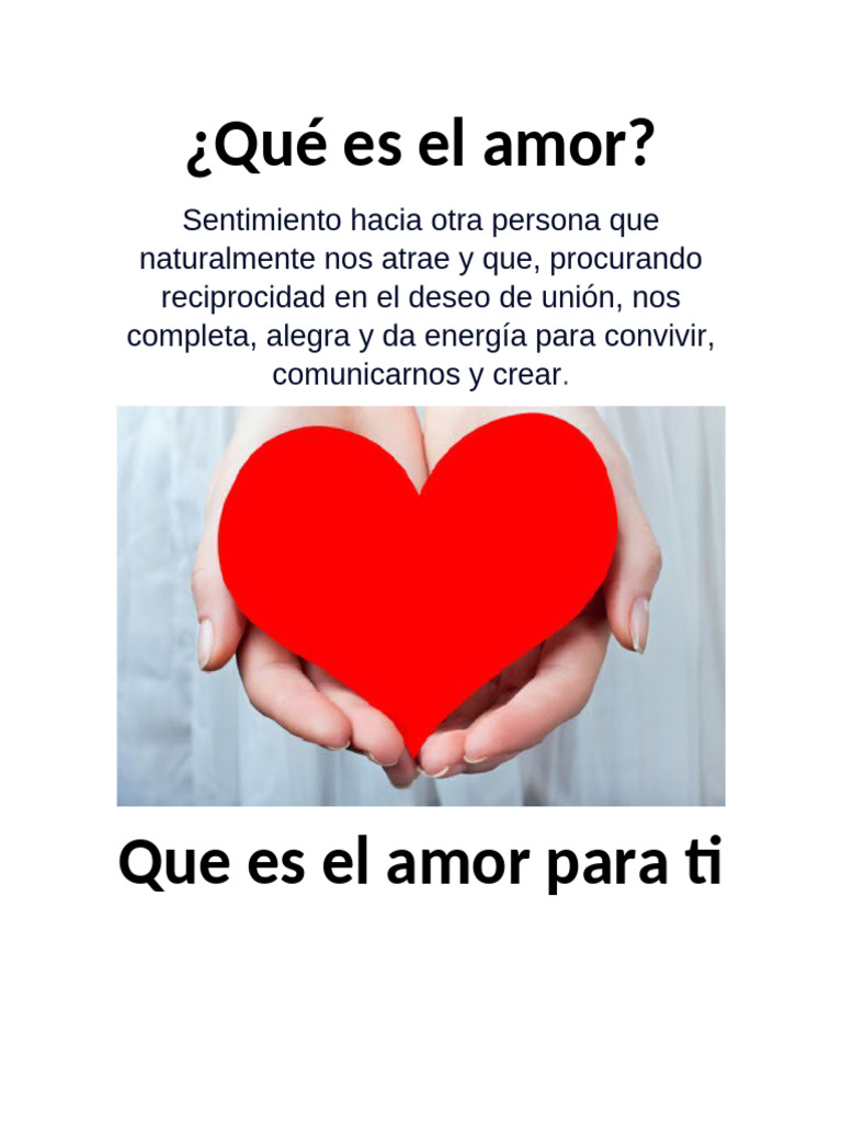 Qué Es El Amor | PDF