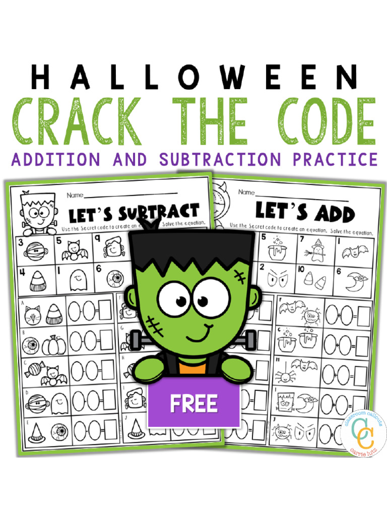 HalloweenCracktheCodeHalloweenMathWorksheetsAdditionSubtraction 1 | PDF ...