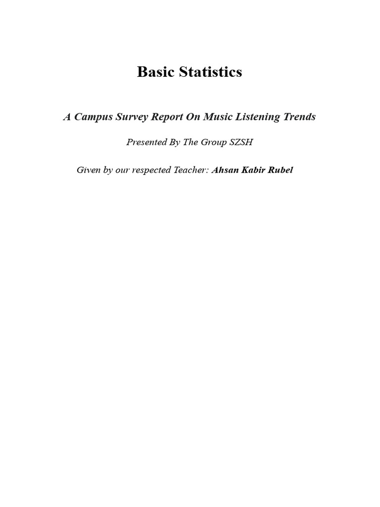Campus Music Listening Trends Report | PDF | Spotify | Pop Music
