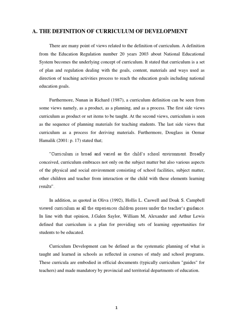 Curriculum Development | PDF