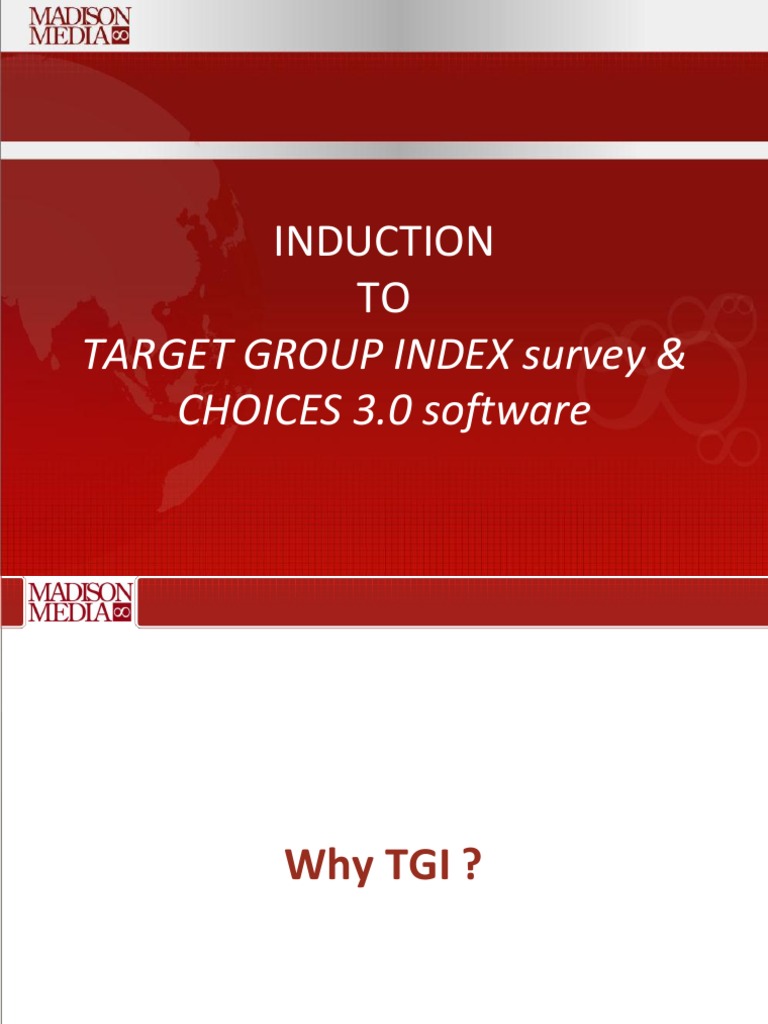 TGI | PDF | Market Segmentation | Target Audience