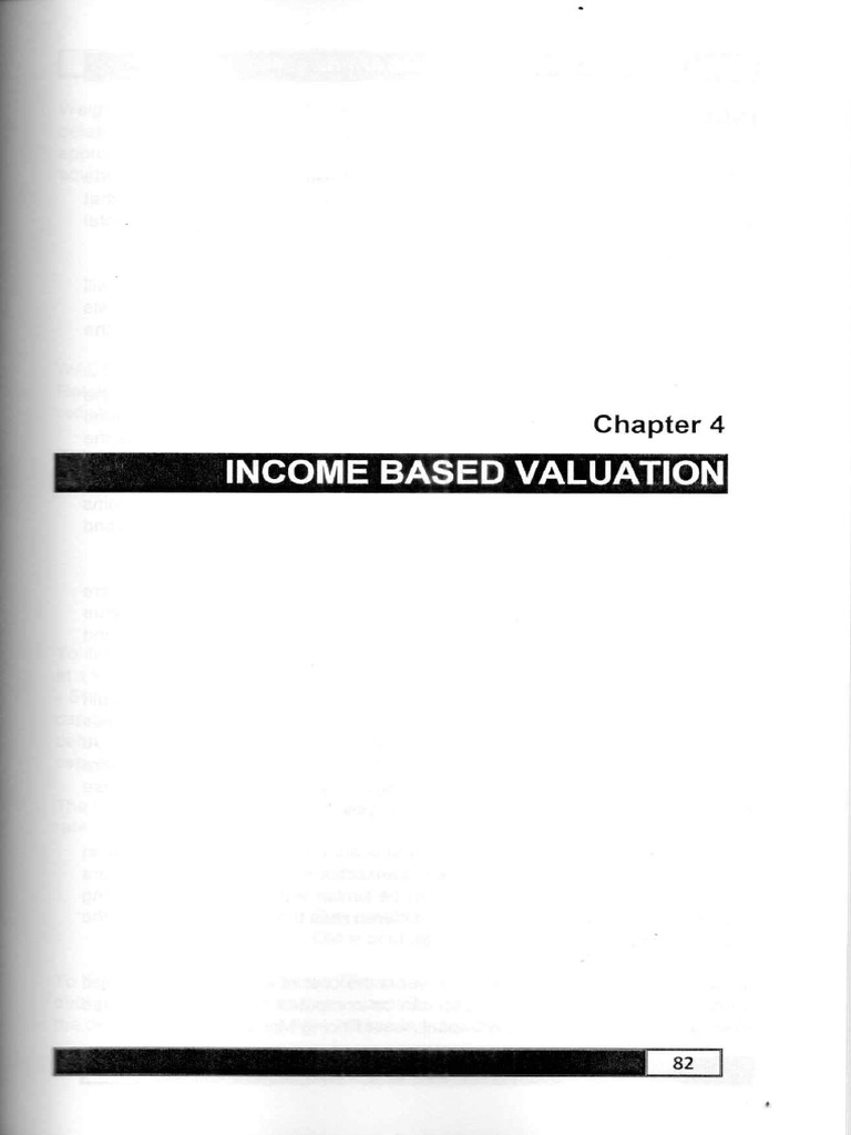 MA 10 Chapter 4 - Income-Based Valuation | PDF