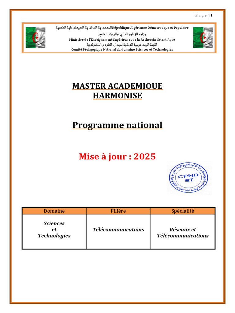 Master en Réseaux et Télécommunications | PDF | Antenne (Radio ...