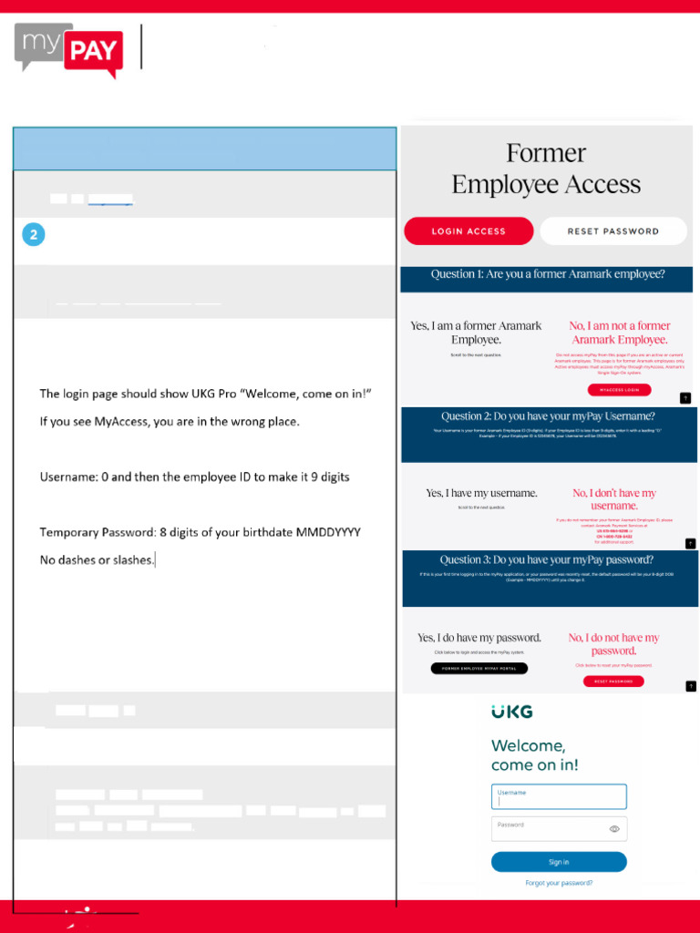 MyPay Login Assistance Former Ee | PDF | Password | Login