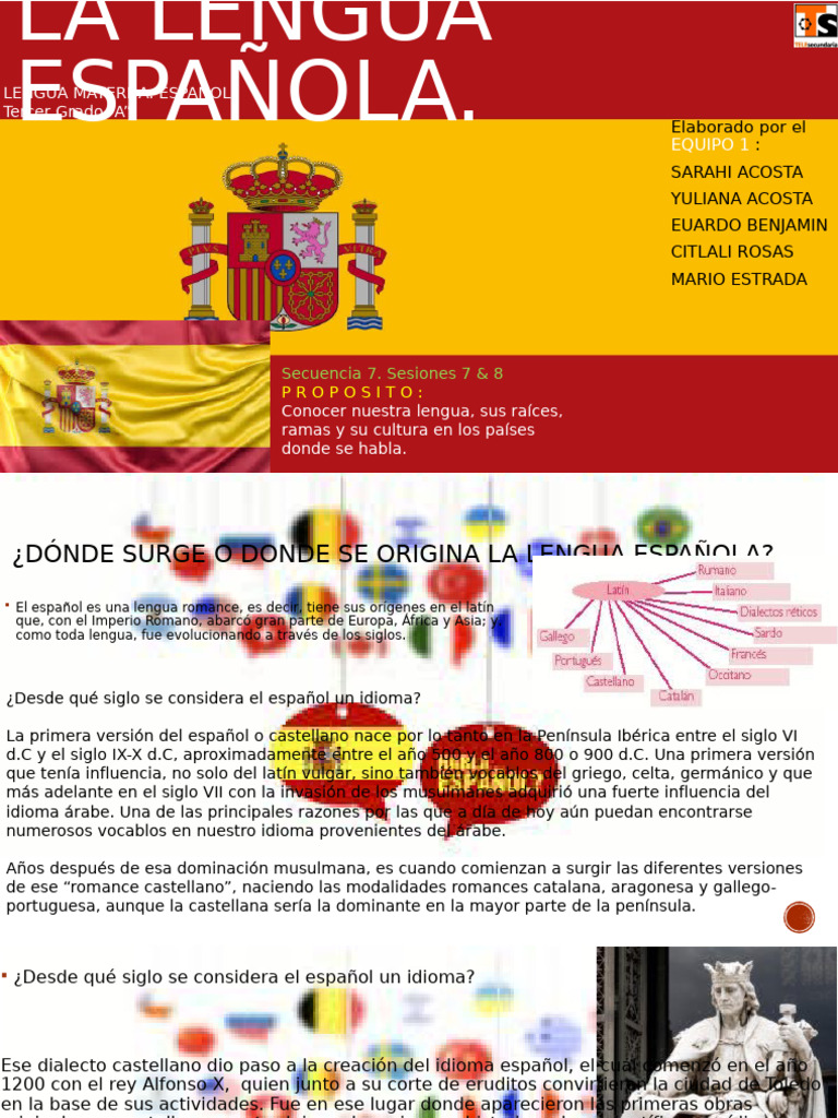 Presentacion LENGUA ESPAÑOLA | PDF | Lengua española