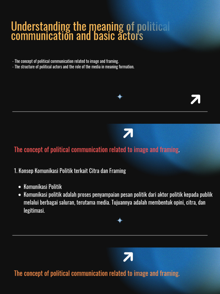 Understanding The Meaning of Political Communication and Basic Actors | PDF