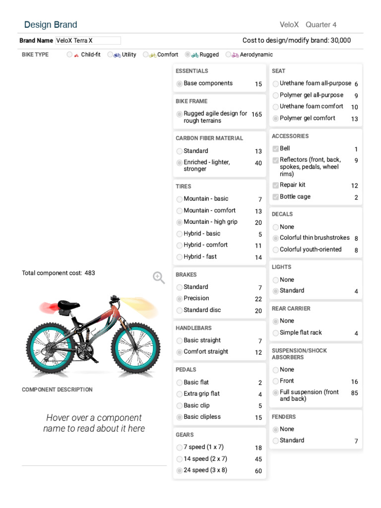 VeloX Bike Design Overview Q4 | PDF | Automotive Technologies | Human ...
