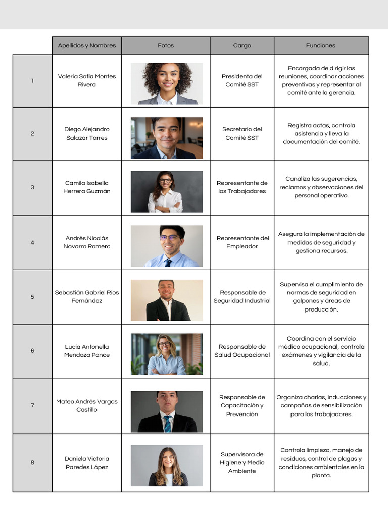 Estructura del Comité SST y Funciones | PDF